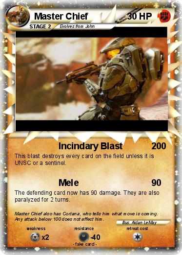 Pokémon Master Chief 1212 1212 - Incindary Blast - My Pokemon Card