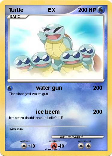 Pokémon Turtle EX 2 2 - water gun - My Pokemon Card