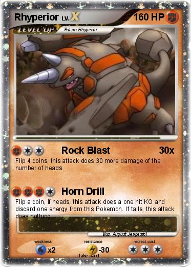 Pokémon Rhyperior 217 217 - Rock Blast - My Pokemon Card