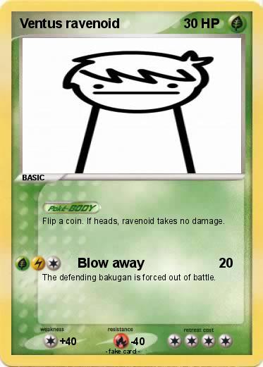 Pokémon Ventus ravenoid - Blow away - My Pokemon Card