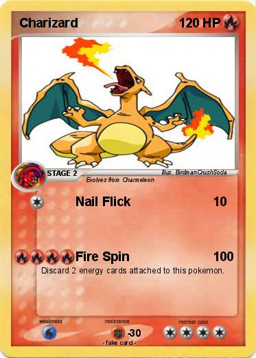 Pokémon Charizard 6293 6293 - Nail Flick - My Pokemon Card