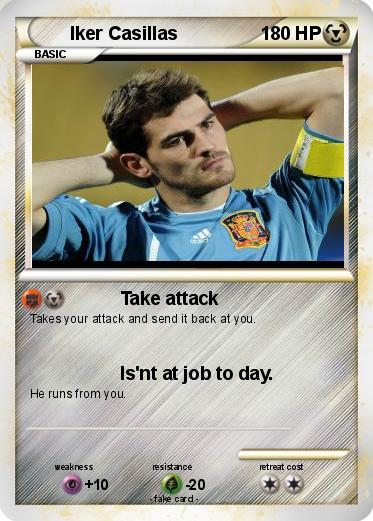 Pokémon Iker Casillas 32 32 - Take attack - My Pokemon Card
