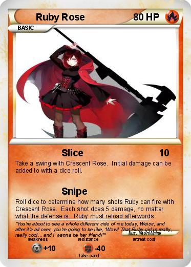 Pokémon Ruby Rose 8 8 - Slice - My Pokemon Card