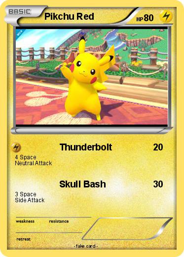 Pokémon Pikchu Red - Thunderbolt - My Pokemon Card
