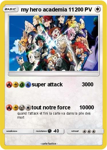 Pokémon my hero academia 11 11 - super attack 3000 - Ma carte Pokémon