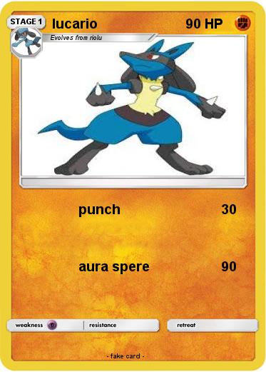 Pokémon lucario 5459 5459 - punch - My Pokemon Card