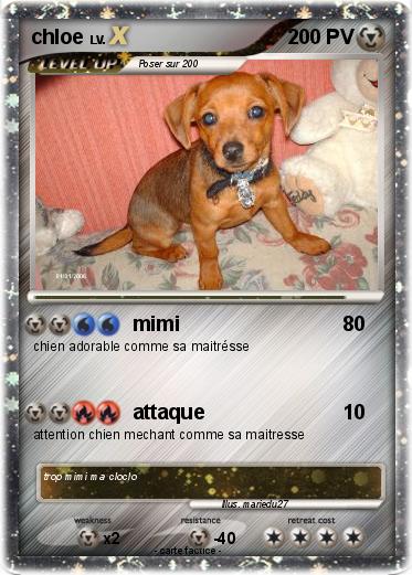 Pokémon chloe 89 89 - mimi - Ma carte Pokémon