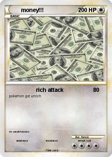 Pokémon money 77 77 - rich attack - My Pokemon Card