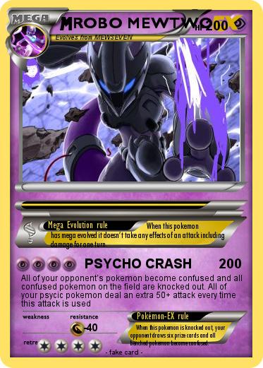 Pokémon ROBO MEWTWO 8 8 - PSYCHO CRASH - My Pokemon Card