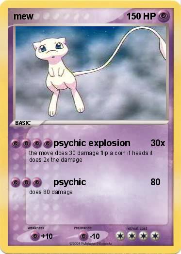 Pokémon mew 1113 1113 - psychic explosion - My Pokemon Card