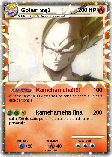 Pokémon Gohan ssj2 98 98 - Kamehameha!!!!! - My Pokemon Card