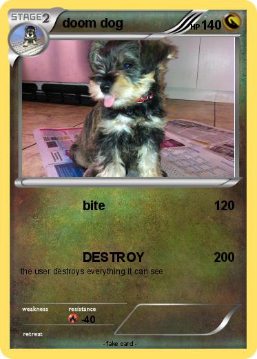 Pokémon doom dog 13 13 - bite - My Pokemon Card