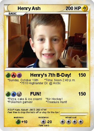 Pokémon Henry Ash - Henry's 7th B-Day! - My Pokemon Card