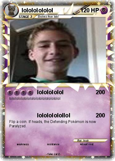 Pokémon lolololololol 6 6 - lololololol - My Pokemon Card