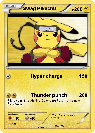 Pokémon Swag Pikachu 48 48 - Hyper charge - My Pokemon Card