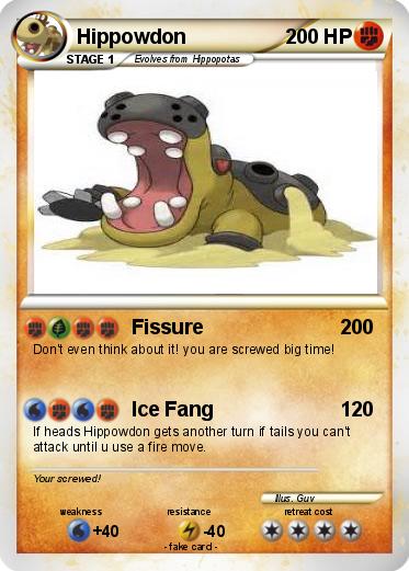Pokémon Hippowdon 34 34 - Fissure - My Pokemon Card