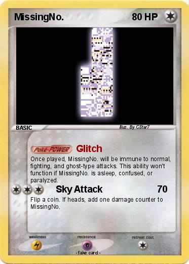 Pokémon MissingNo 825 825 - Glitch - My Pokemon Card