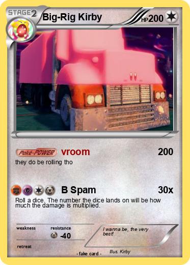 Pokémon Big Rig Kirby 1 1 - vroom - My Pokemon Card