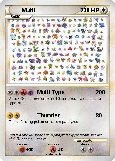 Pokémon Multi 84 84 - Multi Type - My Pokemon Card