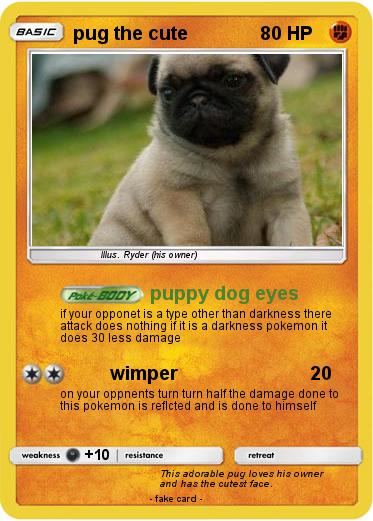 Pokémon pug the cute - puppy dog eyes - My Pokemon Card