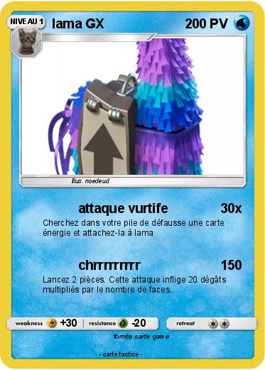 Pokémon lama GX - attaque vurtife - Ma carte Pokémon