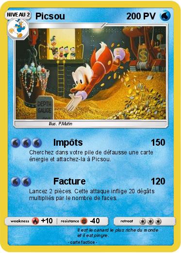 Pokémon Picsou 88 88 - Impôts - Ma carte Pokémon