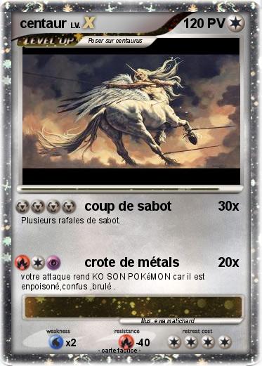 Pokémon centaur 9 9 - coup de sabot - Ma carte Pokémon