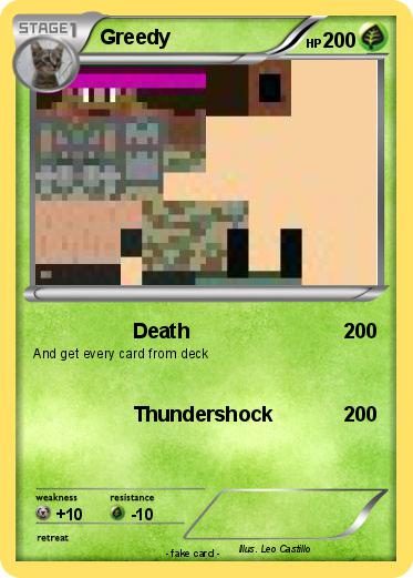 Pokémon Greedy 17 17 - Death - My Pokemon Card
