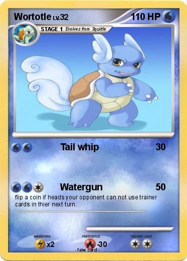 Pokémon Wortotle - Tail whip - My Pokemon Card