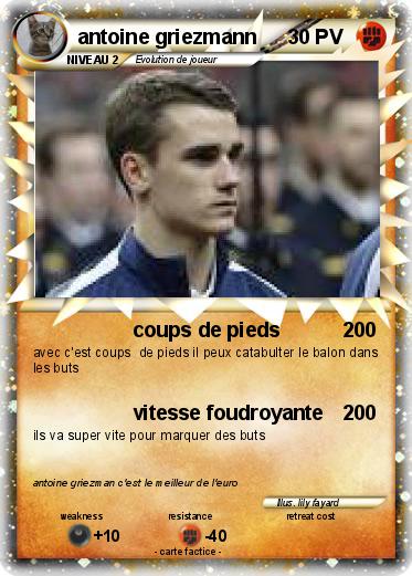 Pokémon antoine griezmann 6 6 - coups de pieds - Ma carte Pokémon