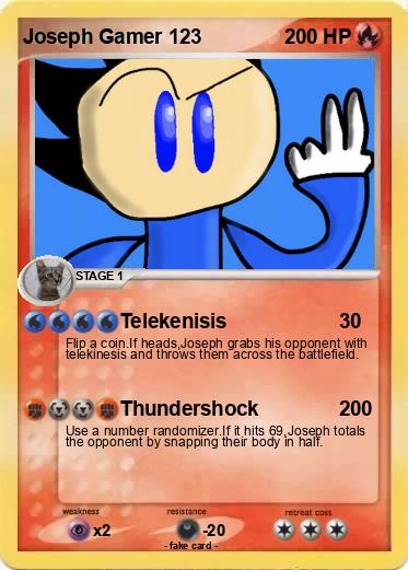 Pokémon Joseph Gamer 123 123 - Telekenisis - My Pokemon Card