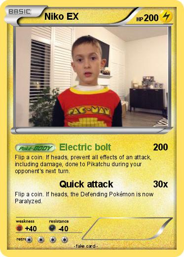 Pokémon Niko EX 3 3 - Electric bolt - My Pokemon Card