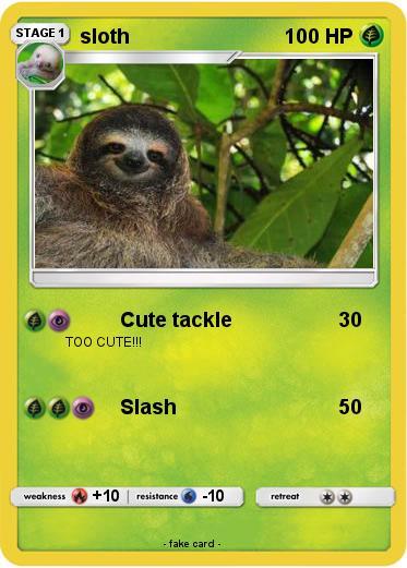 Pokémon sloth 173 173 - Cute tackle - My Pokemon Card