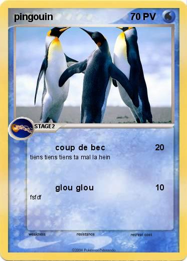 Pokémon pingouin 51 51 - coup de bec - Ma carte Pokémon