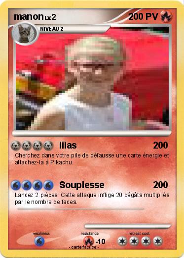 Pokémon manon 195 195 - lilas - Ma carte Pokémon
