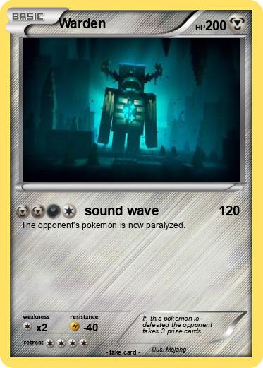 Pokémon Warden 93 93 - sound wave - My Pokemon Card