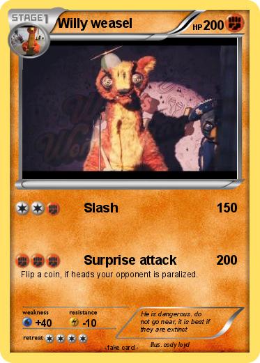 Pokémon Willy weasel - Slash - My Pokemon Card