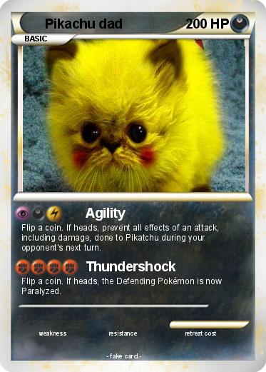 Pokémon Pikachu dad - Agility - My Pokemon Card