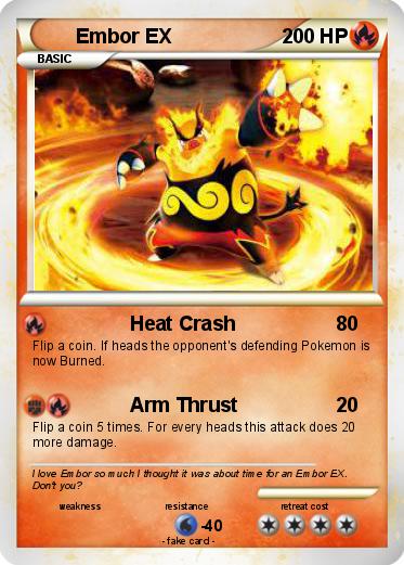 Pokémon Embor EX 4 4 - Heat Crash - My Pokemon Card