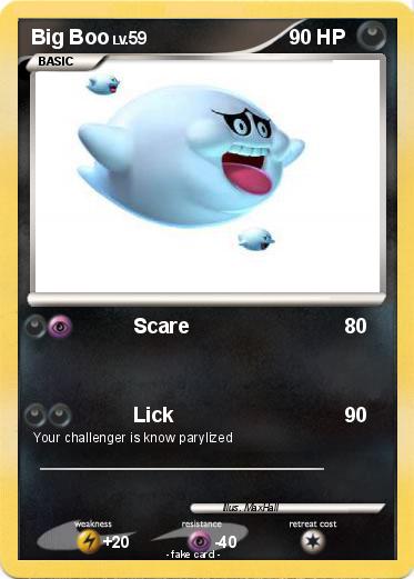 Pokémon Big Boo 28 28 - Scare - My Pokemon Card