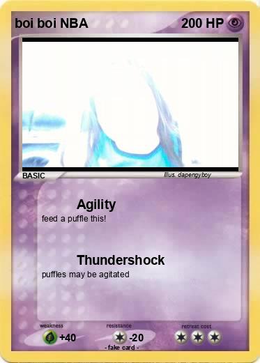 Pokémon boi boi NBA - Agility - My Pokemon Card