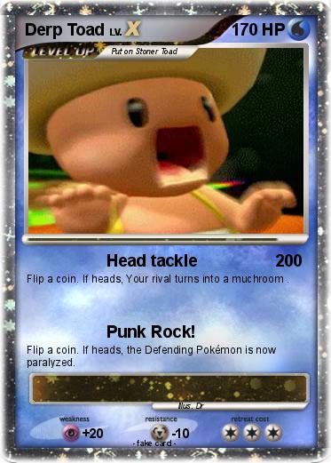 Pokémon Derp Toad - Head tackle - My Pokemon Card
