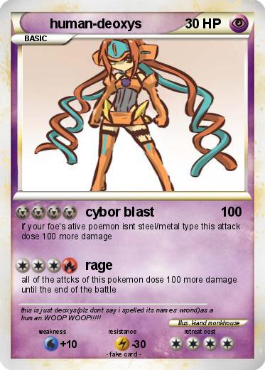 Pokémon human deoxys 1 1 - cybor blast - My Pokemon Card
