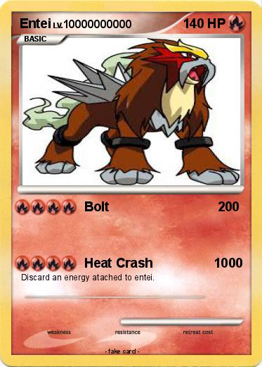 Pokémon Entei 1780 1780 - Bolt - My Pokemon Card