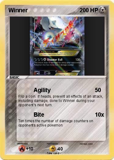 Pokémon Winner 48 48 - Agility - My Pokemon Card