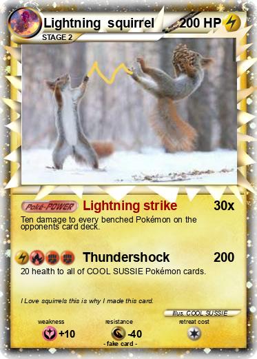 Pokémon Lightning squirrel 1 1 - Lightning strike - My Pokemon Card