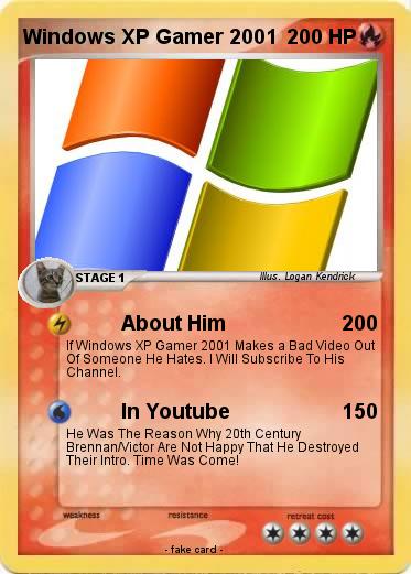 Pokémon Windows XP Gamer 2001 2001 - About Him - My Pokemon Card