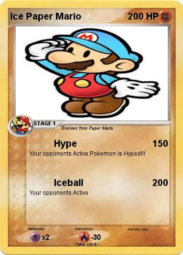 Pokémon Ice Paper Mario 1 1 - Hype - My Pokemon Card