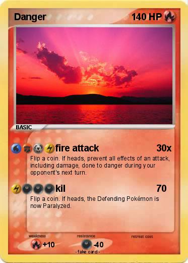Pokémon Danger 156 156 - fire attack - My Pokemon Card