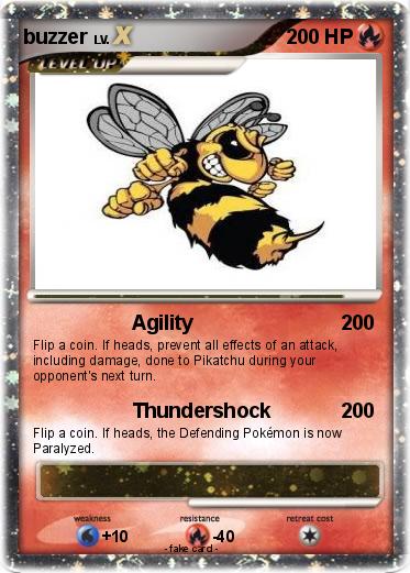 Pokémon buzzer 16 16 - Agility - My Pokemon Card